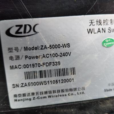 议价ZDC无线控制器WLAN Switch，型号ZA-5000-