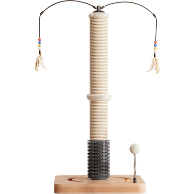 自动逗猫棒磨爪一体羽毛猫转盘