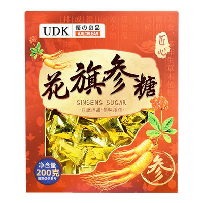 UDK优之良品花旗参糖200g 人参糖硬糖润喉糖滋养零食糖果年货送礼