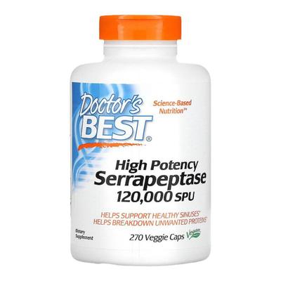 香港直发Doctor's Best金达威舍雷肽酶膳食补充剂分解蛋白质270粒