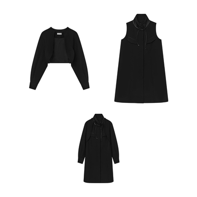 DOSORDONTS拼皮风衣两件套