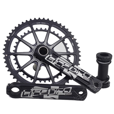 LP牙盘双盘折叠车公路车曲柄