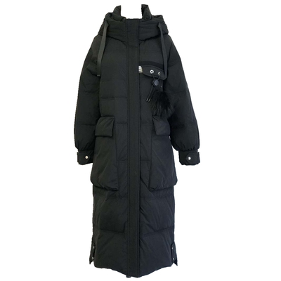 MODOGAGA运动风聚酯纤维长款带帽