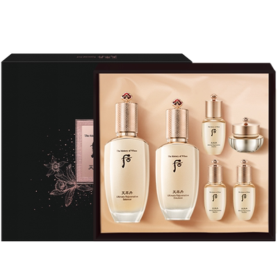 【官方正品】Whoo后天率丹和率提拉保湿紧致护肤水乳套装