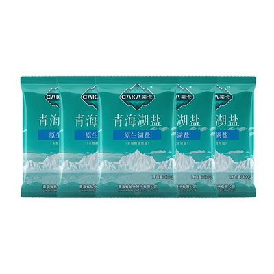 茶卡青海湖盐无碘400gx4袋健康湖盐食品级未加碘零添加家用咸盐