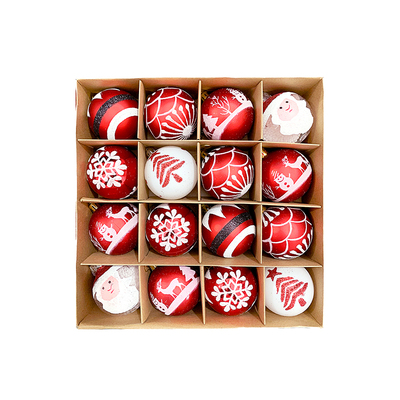 圣诞树底座装饰圣诞球6cm16pcs套