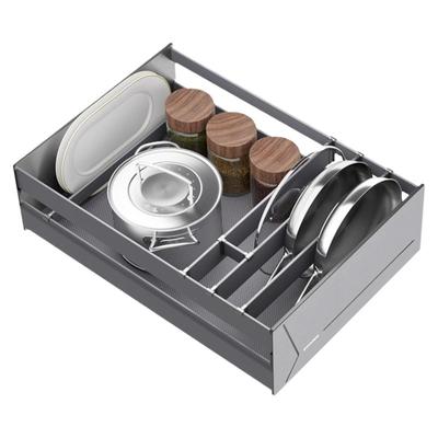 格麦厨房橱柜锅具拉篮抽屉式收纳