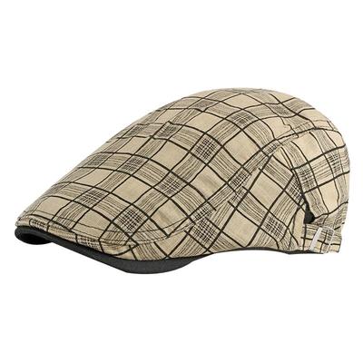 英伦复古风前进帽夏季透气男