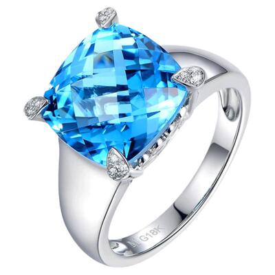 米莱珠宝8.5克拉天然托帕石戒指