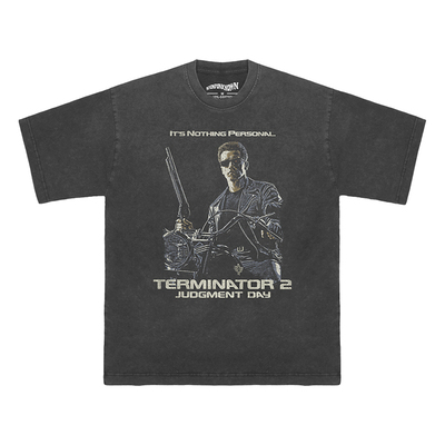 终结者电影复古做旧纯棉短袖