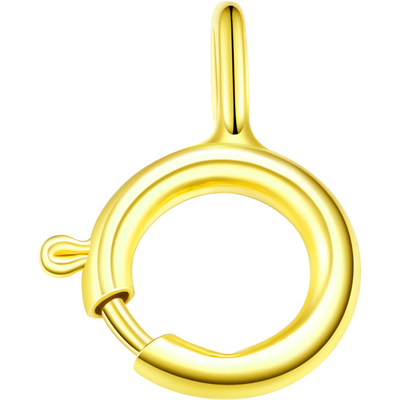 18K金弹簧扣AU750项链扣头黄金扣子白金手链连接扣DIY彩金配件