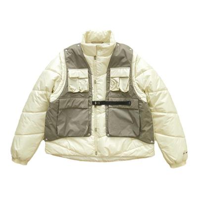 F/CE.可拆卸袖拼接棉服夹克