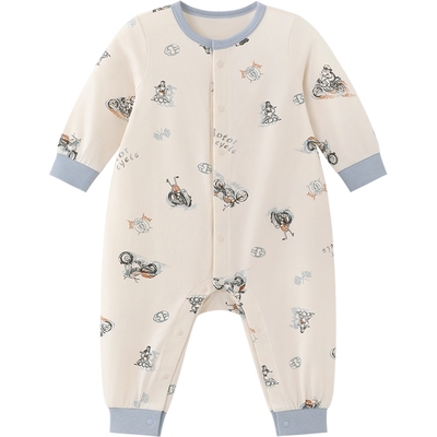 英氏连体衣长袖男宝女宝包屁衣