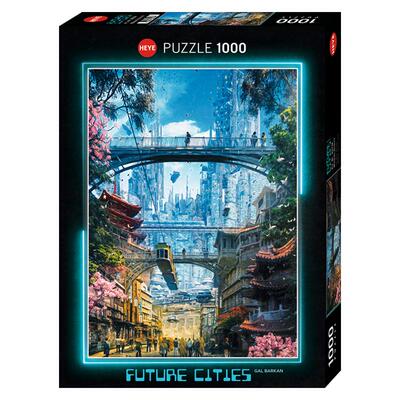 HEYE拼图一千片1000成人版未来城市天空城集市区蘑菇岛高颜值难度