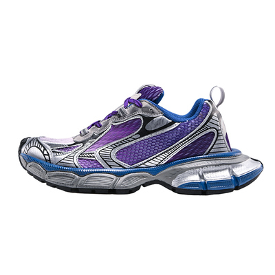 紫色联名巴黎3xl复古老爹鞋男女款夏季厚底增高鞋情侣休闲运动鞋