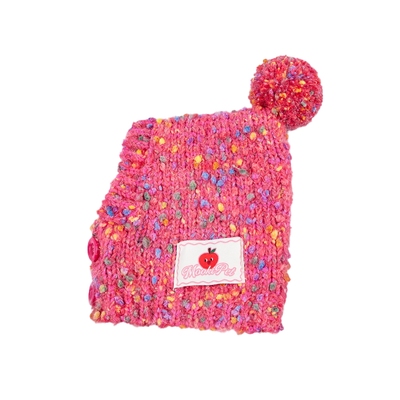 mookipet狗狗猫咪新年围巾雪纳瑞泰迪小型犬马尔济斯针织帽可爱