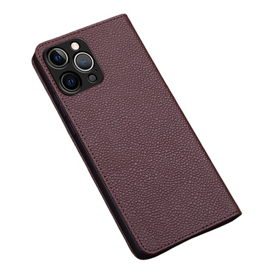适用于iPhone16真皮翻盖手机壳
