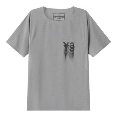 Y-3男士圆领网眼背心汗衫运动T恤