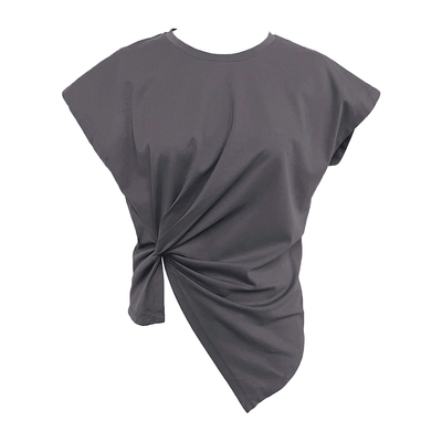 容子木ROSEMOO25夏商场同款干爽微弹针织扭结套头上衣RSS2TC251B