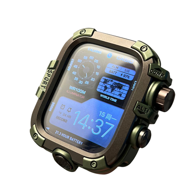 适用s11苹果手表ultra3金属appleS10橡胶s7表带s8/s9装甲壳iwatch