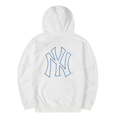 MLB官方卫衣男女2025秋季新款儿童白色连帽套头衫休闲服7AHDD1014