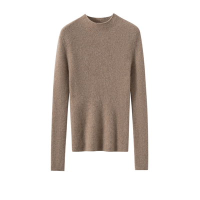 康赛妮~纯山羊绒衫女半高领修身