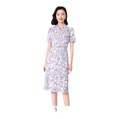 乔万尼高级精致感真丝连衣裙商场同款重磅桑蚕丝19mm显瘦ET2E230