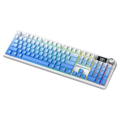 狼蛛F108PRO三模客制化机械键盘打字手感好高颜值数显键鼠套装