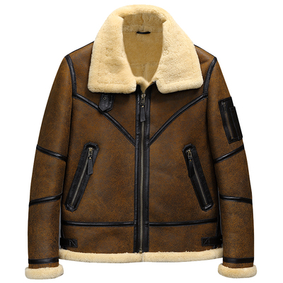 汉名仕B3原生态绵羊皮毛一体皮衣