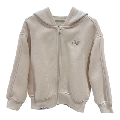 NB女童装优可丝面料针织连帽外套