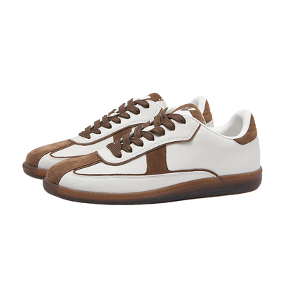 LeStream棕色黑色麂皮拼色德训鞋