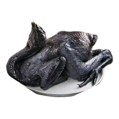 乌骨鸡新鲜现杀土鸡农家散养活鸡五黑鸡生鲜冷冻黑土鸡一整只顺丰