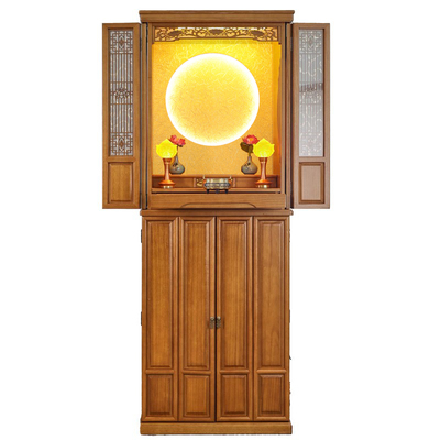 实木贴边门佛龛立柜不占地方