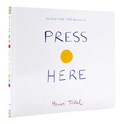 点点点 Press Here 精装 英文原版绘本 给孩子的艺术书 英文原版绘本   Herve Tullet 埃尔维杜莱 儿童艺术启蒙书