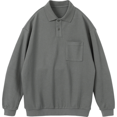 日系极简纯色简约休闲POLO衫