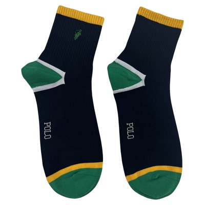 POLO男士纯棉运动春秋冬潮袜子