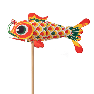 非遗手持手工鱼灯成品新年传统徽州布艺灯笼锦鲤鱼舞蹈巡游道具安