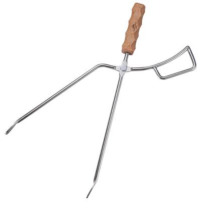 柯曼不锈钢焚火钳榉木加厚铆钉