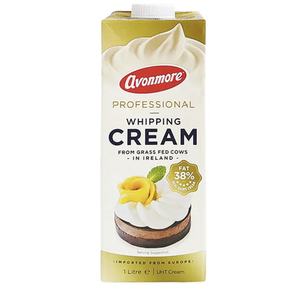 爱尔兰进口艾恩摩尔38稀奶油1L动物性家用烘焙蛋糕裱花专用淡奶油