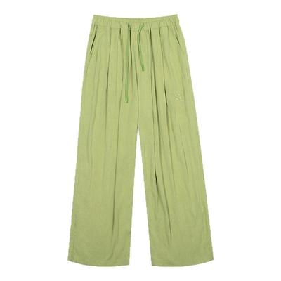 GOGOSOON夏季新款休闲裤184g男生日系垂感直筒浅卡其情侣宽松长裤