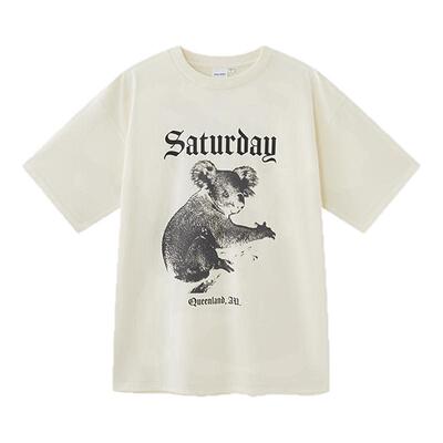 moussy2026夏季新品可爱考拉印花休闲风短袖T恤女028JSX90-1054