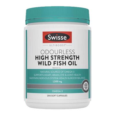 【直邮】斯维诗swisse深海鱼油胶囊高浓度1500mg中老年200粒心脑