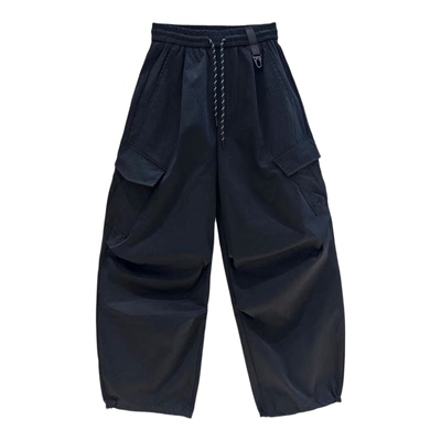 熙薇【云感伞兵】抽绳阔腿工装裤