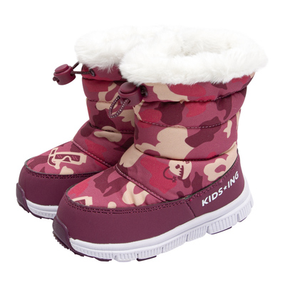 kdising儿童雪地靴冬季加绒加厚