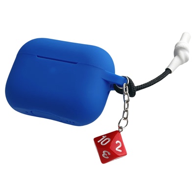 弗气新品《幸运骰子》蓝色耳机套适用airpods3/4/5苹果airpodspro2硅胶磨砂软全包保护壳防尘克莱因蓝pro三代