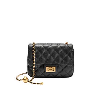 百丽2025小香风珍珠链条小方包