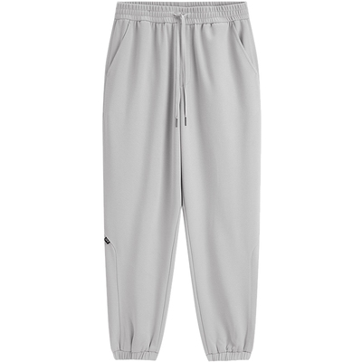 太平鸟男装 潮流休闲抽绳灰色运动长裤卫裤B1GME1336