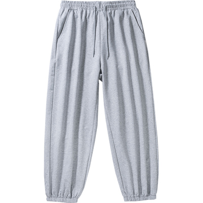 纯色卫裤男抽绳宽松长裤