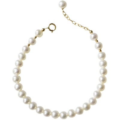 定制小红书强光可挂福牌珍珠手链