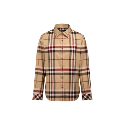 暇步士女装全棉磨毛格纹衬衫